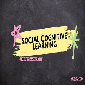 Social Cognitive Learning Albert Bandura | PDF