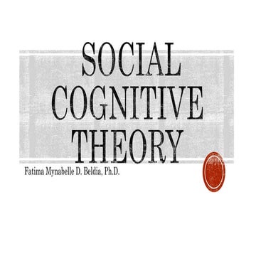 Social cognitive theory in socio cultural approach to learning behavior ...