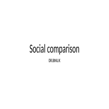 social comparison.pptx Calicut University BA Sociology | PPTX