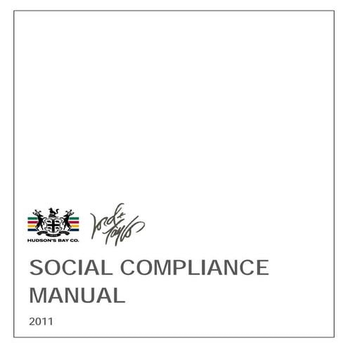 Social compliance manual | PDF