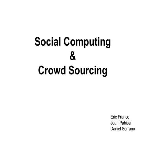 Social Computing | PPT