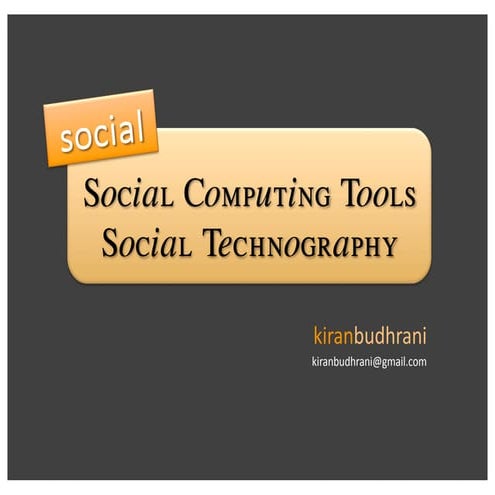 Social Computing Tools and Social Technography | PDF