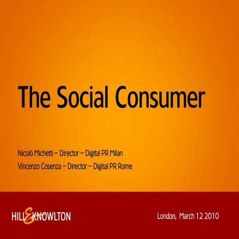 The social consumer | PPTX