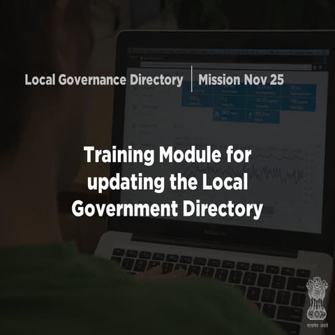 DISHA: Training module for updating the Local Government Directory | PDF