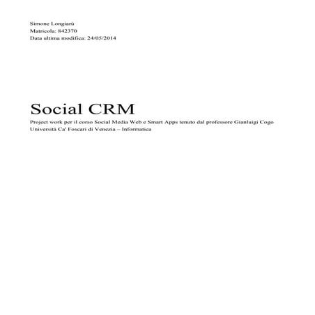 Social CRM - paper | PDF