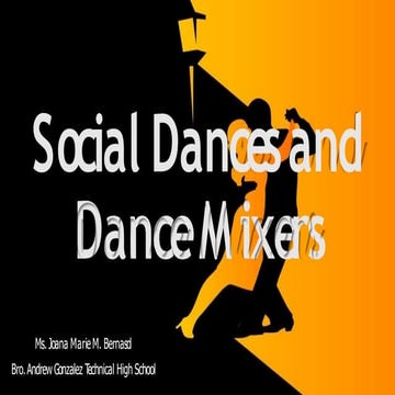 Social dances and Dance Mixers | PPTX