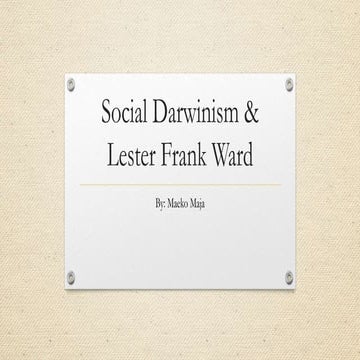 Social Darwinism & Lester Frank Ward | PPTX