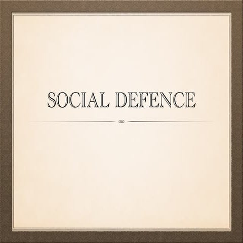 Social defence | PDF