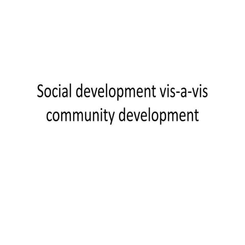 Social development and Community Development | PPTX