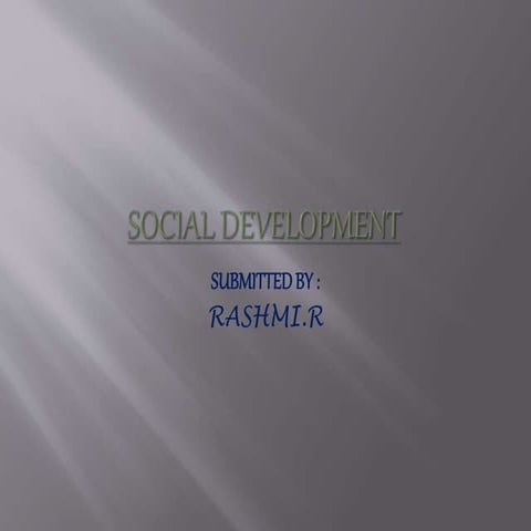 Social developement | PPT