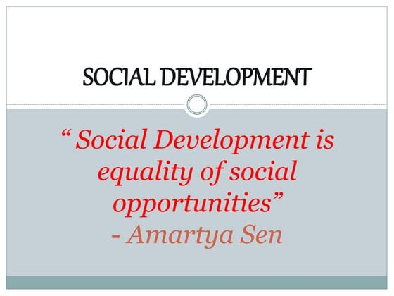 Social Development | PDF | Science