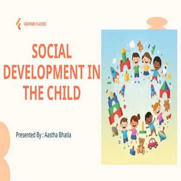 Social Development in the child NTT course | PPTX