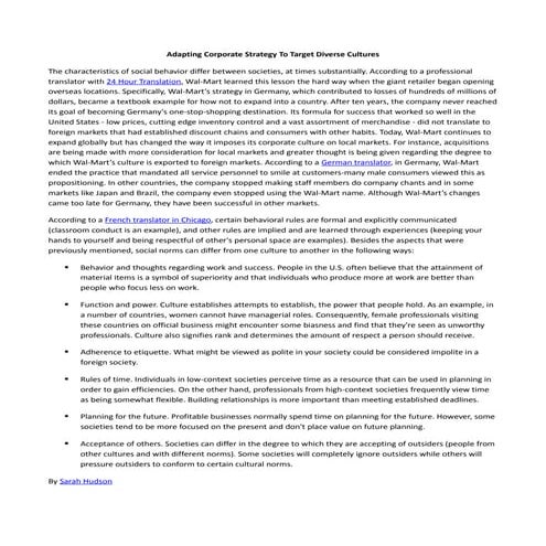 Characteristics and Dimensions of Culture | PDF