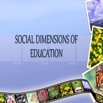 SOCIAL DIMENSION for educational purposes only | PPT