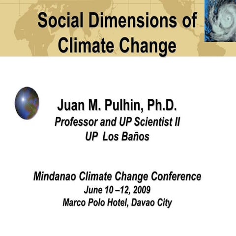 Social Dimension of Climate Change | PPT
