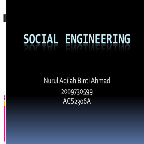 Social engineering | PPTX