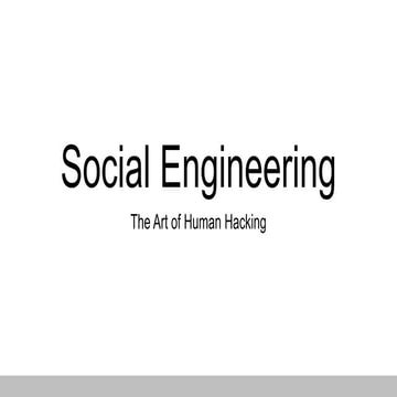 Social Engineering | PPTX