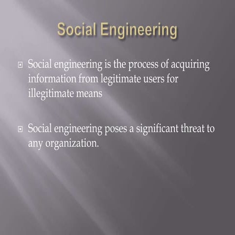Social engineering power point | PPT