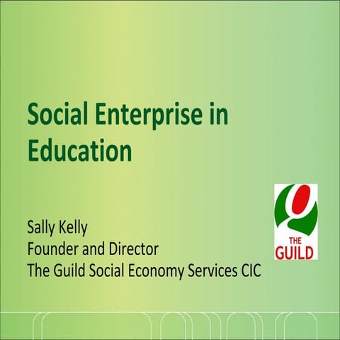 Social enterprise in education | PPT