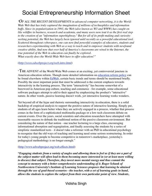 Social Entrepreneur Storyboard | PPT