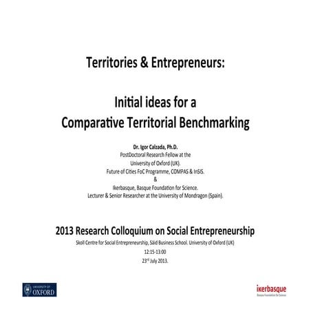 Social Entrepreneurship Research Colloquium Skool Centre Territories ...