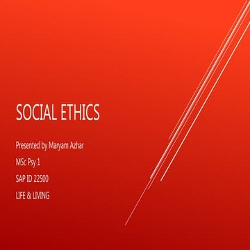 Social ethics In Islam | PPTX