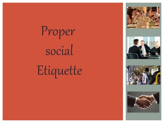 Types of manners and ettiqutes | PPT