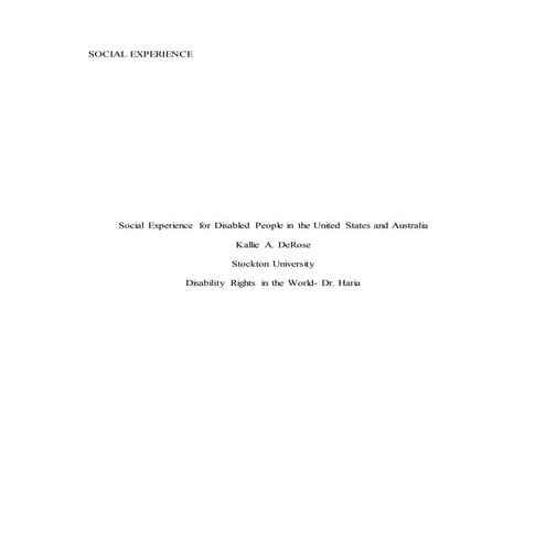 Social experience | PDF