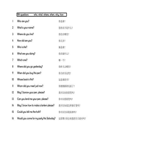 Social expression wh questions | PDF