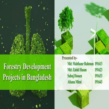 Forestry Development Projects in Bangladesh | PPTX | Agriculture ...