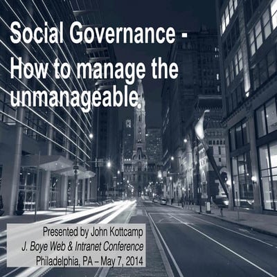 Social governance j boye 2014 | PDF