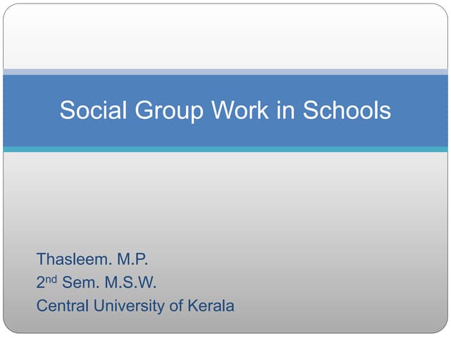 Social group work models | PPTX
