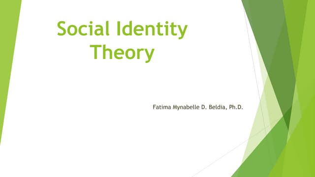 Social Identity Theory | PPT