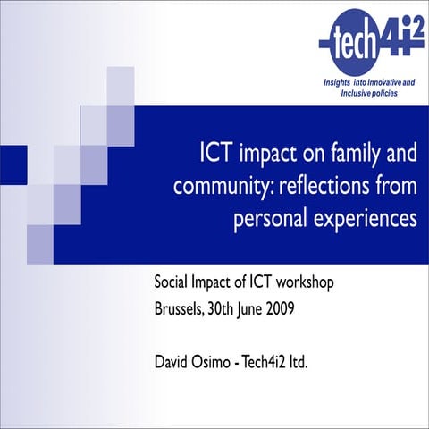Comments on the social impact of ICT | PPT