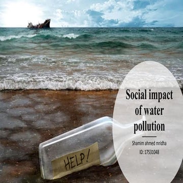 Social impact of water pollution | PPTX