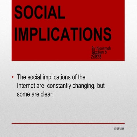 Social implications of internet | PPT