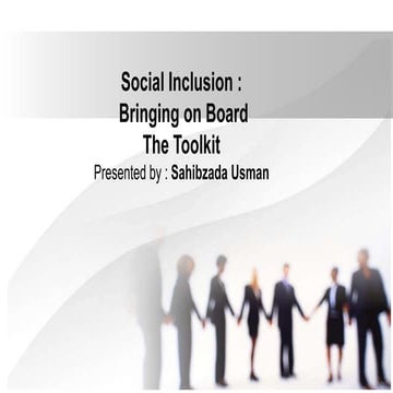 Social inclusion 1 | PPT