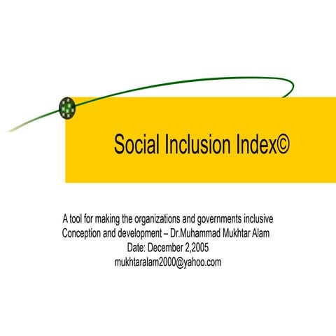 Social Inclusion Index: An Index for Ensuring Inclusion | PPT