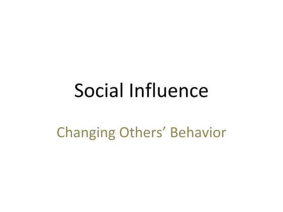 Social influence | PPT