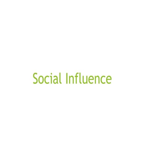 Social Influence Psychology | PPT