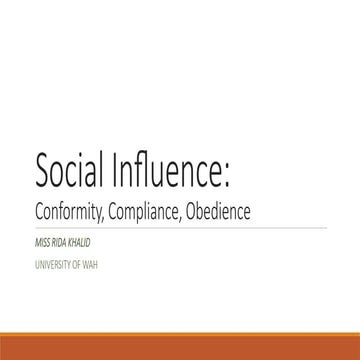 Determinants of Social Influence Presentation | PPT