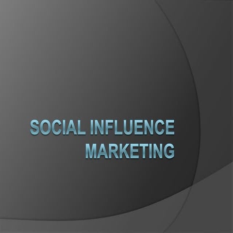 Social Influence Marketing | PPTX