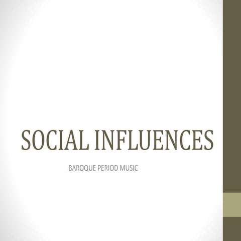 Social influences, the baroque period | PPT