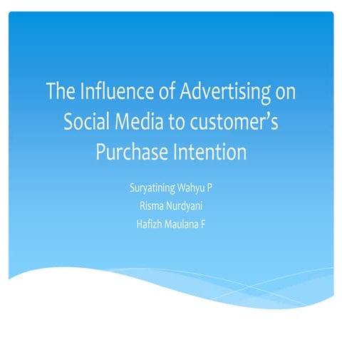 The Influence of Advertising on Social Media to Customer Purchase ...