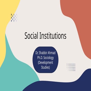 Social Institutions, Definition of social institutions. Types of social ...