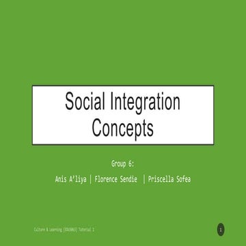 Social integration concepts | PPTX