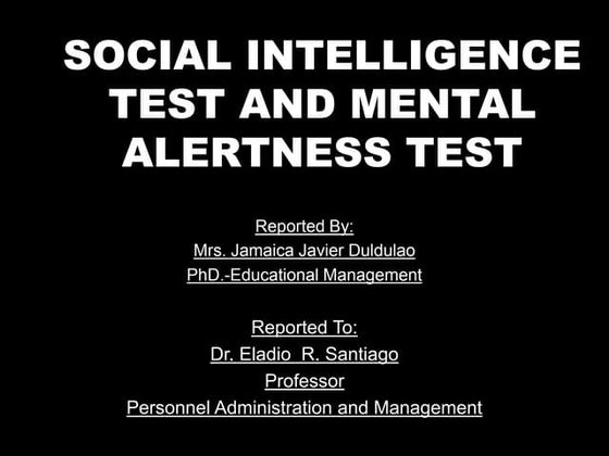 Alertness training framework | PPTX