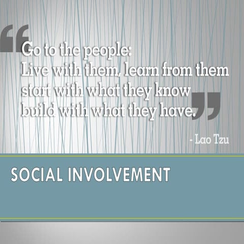 Social involvement ppt presentation | PPT