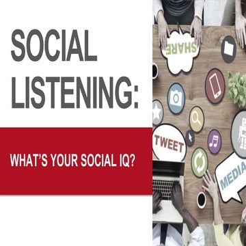 Social Listening: What's Your Social IQ? | PDF