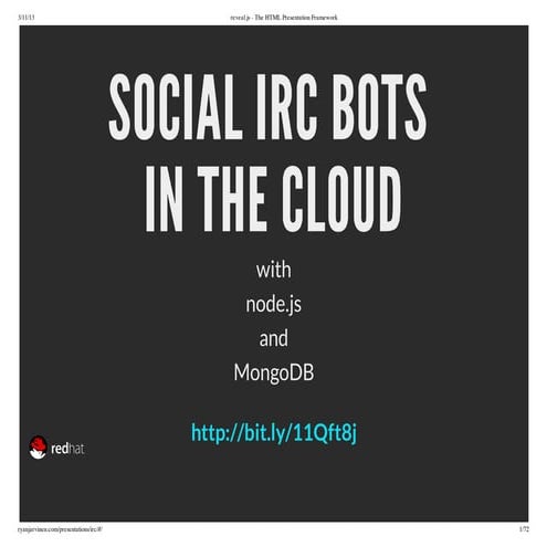 Building Social IDC Bots with Node.js and MongoDB | PPT
